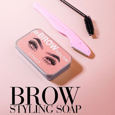 3D Wild Eyebrow Cream Waterproof Brows Styling Soap Wax Flu