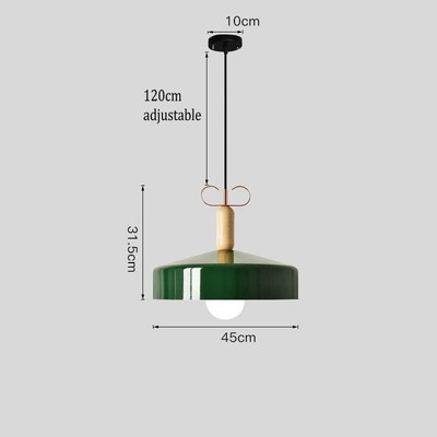 Nordic LED Pendant Lamp Wooden Aluminium Sconces  E27 Suspen