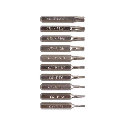 Flexsteel 10pcs CR-V Torx Bit Set Including T3,T4,T5,T6,T7,T