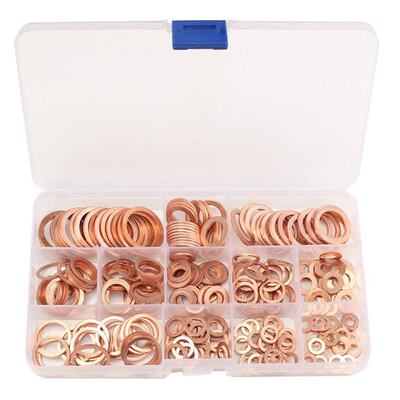 280PCs Solid Copper Ring Washers Sump Plug Assorted Washer S