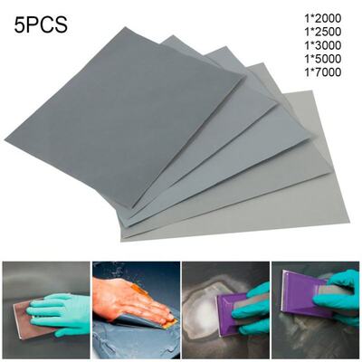 Sandpaper Set 1000/2000/3000/5000/7000 Grit Sanding Paper Wa