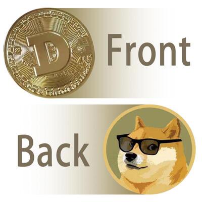 Funny Dogecoin Gold Silver Doge Commemorative Coins Collecti
