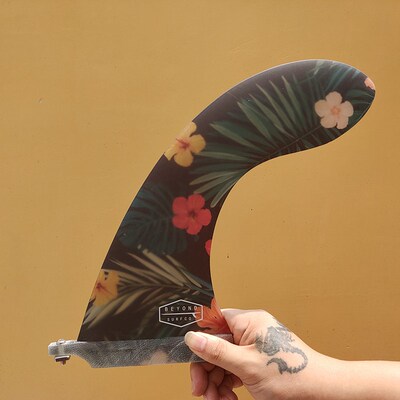 9inch longboard fin center fiberglass fabric single fin