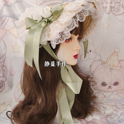 洛丽塔帽子手作波奈特多色追忆BNT原创设计田园风lolita草帽女夏