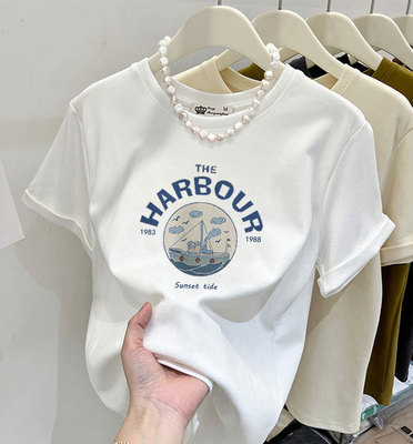 夏季印花oversize打底衫