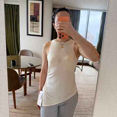 lululemon  modal-silk 女士莫代尔丝质混纺不对称下摆运动背心