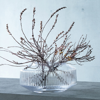 英国lsa水晶玻璃北欧透明花器
