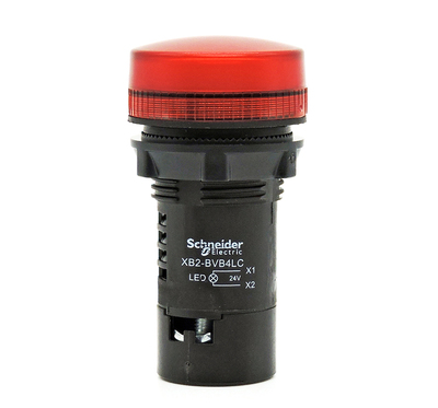 原装正品 施耐德 22mm红色信号灯 XB2-BVB4LC DC24V 指示灯 全新