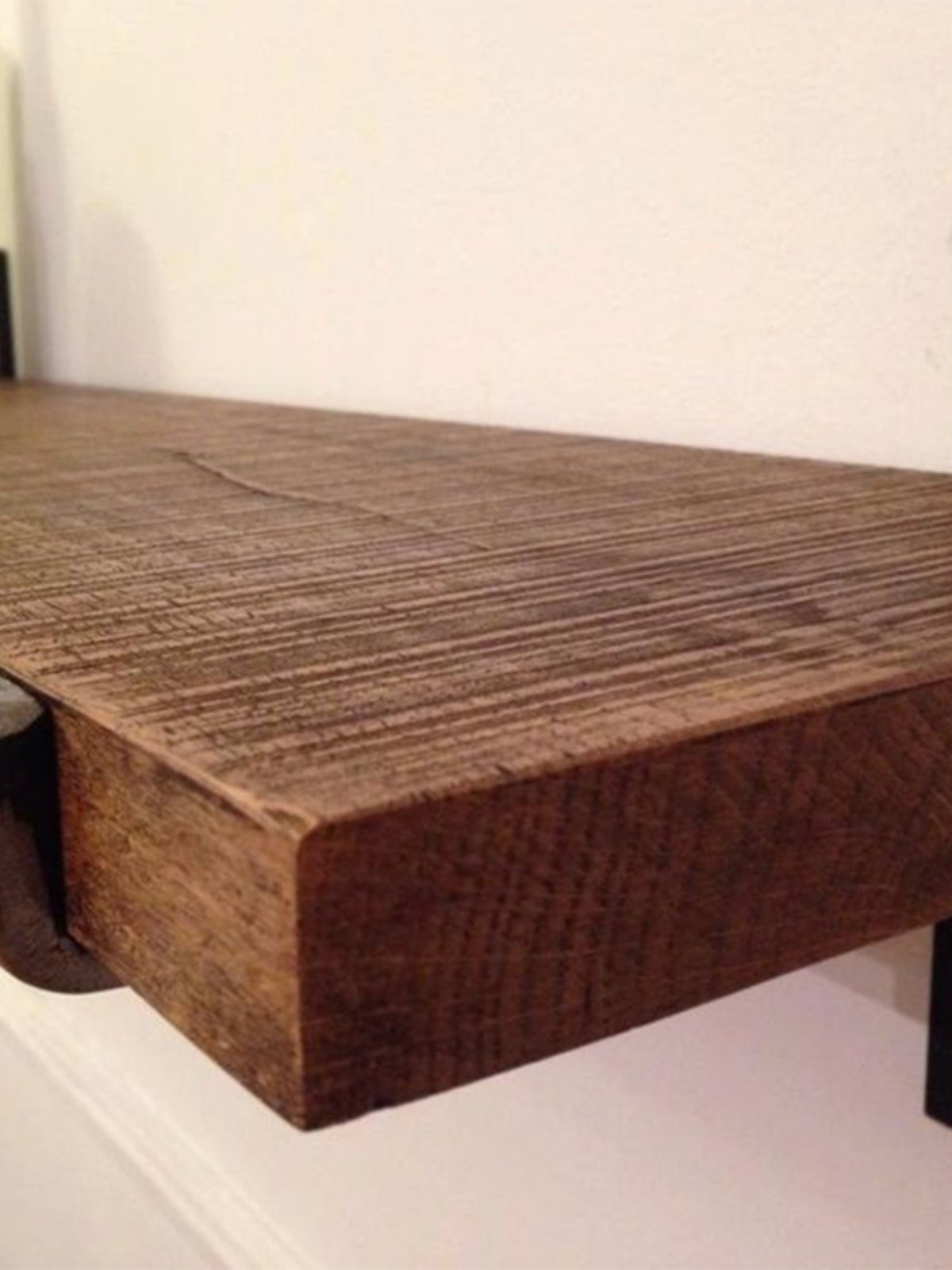 Wall Storage Rack One-Word Shelf Solid Wood Shelf Wall Bookshelf Living ...