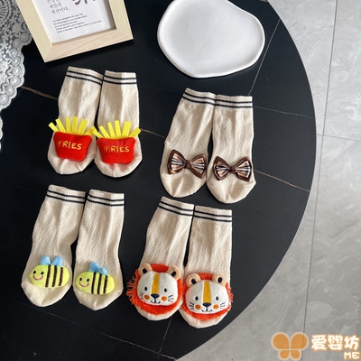 婴儿袜子春夏季薄款可爱中筒袜