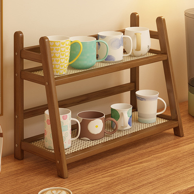 茶杯架架子茶具壶放收纳置物架中式桌面博古架茶壶展示摆放小型架