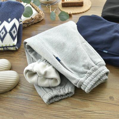 男童松紧拉绒运动卫裤毛圈棉裤子