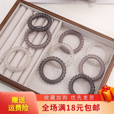 灰色电话线冰透冷淡系扎头发发圈