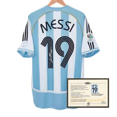2006 AFA messi soccer shirt home signed football Jersey