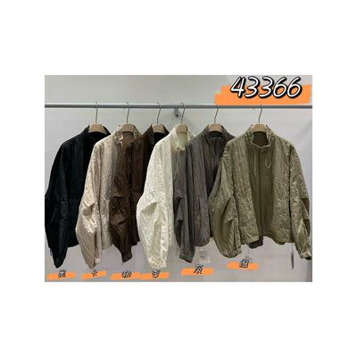 WE女装43366秋韩版宽松大码胖mm休闲慵懒风简约百搭立领抽绳外套