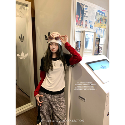 FFBLUE莱赛尔拼接假两件T