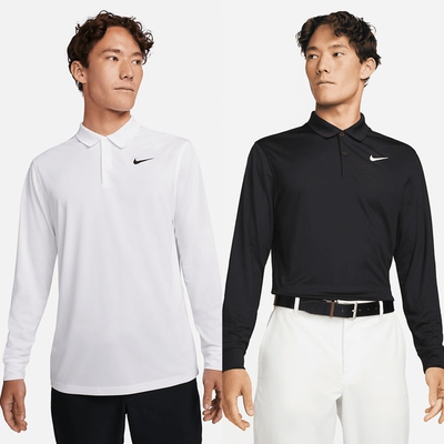 耐克NIKE Dri-FIT男子高尔夫翻领POLO衫运动休闲长袖T恤 DN2345