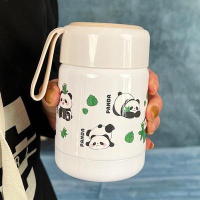 可爱熊猫保温杯女2025新款迷你高颜值儿童小巧便携水杯304不锈钢