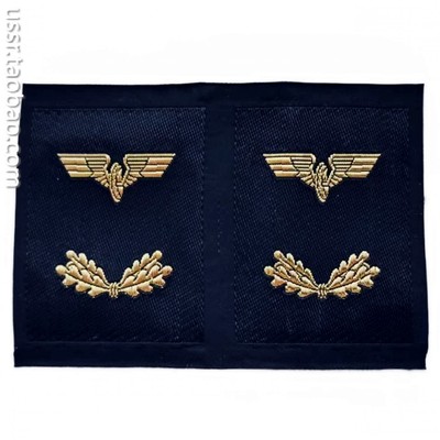 保真 二战后 德国帝国铁路公司领章刺绣 两枚一套