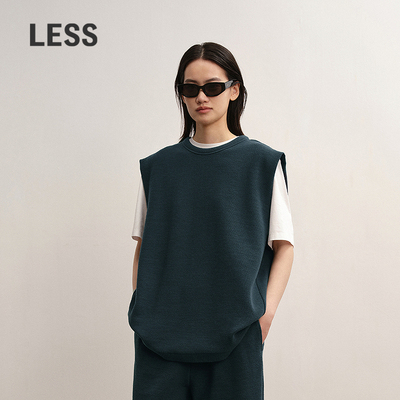 LESS无袖卫衣背心女圆领休闲
