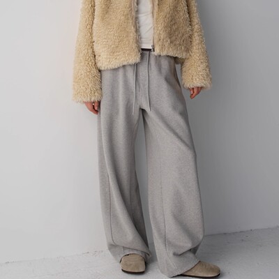 休闲裤女2025秋冬新款高腰松紧