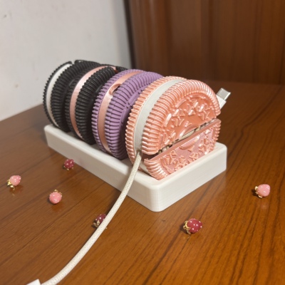 奥利奥饼干数据线夹收纳盒子