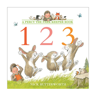 英文原版 Percy The Park Keeper 123 帕西爷爷的爱心公园系列 数字认知绘本 儿童启蒙绘本 英文版 进口英语原版书籍