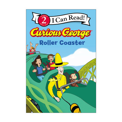 英文原版 Curious George Roller Coaster 过山车 好奇猴乔治分级读物Level 1 英文版 进口英语原版书籍