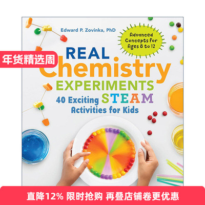 英文原版 Real Chemistry Experiments Real Science 真正的化学实验 STEAM教育 儿童科普百科活动书 英文版 进口英语原版书籍