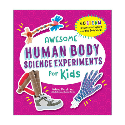英文原版 Awesome Human Body Science Experiments for Kids 儿童身体科学实验书 40个STEAM活动 英文版 进口英语原版书籍