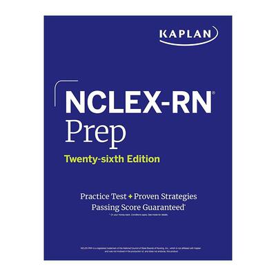 英文原版 NCLEX-RN Prep 卡普兰 美国注册护士考试备考 第26版 含练习及备考策略 英文版 进口英语原版书籍