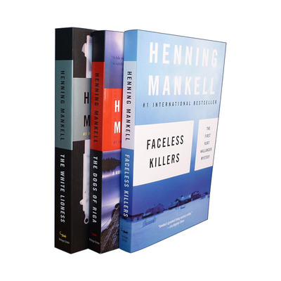 英文原版 Henning Mankell Wallander Bundle 亨宁·曼凯尔三部小说盒装套装 无面杀手 杀人狗 白色 英文版 进口英语原版书籍