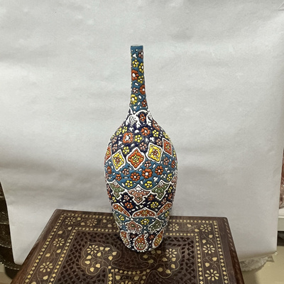 伊朗全手工绘画全彩花瓶异域创意礼品玄关客厅民族颜色花纹随机