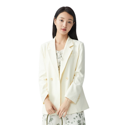 轩日宽松纯色休闲小西服长袖外套