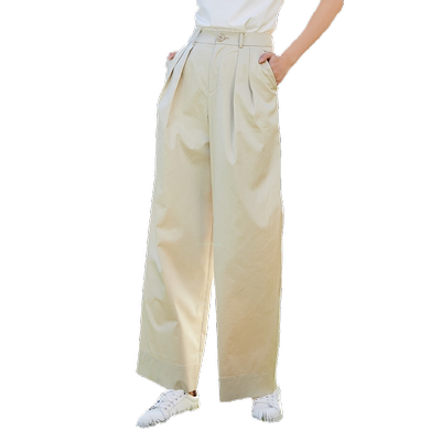 轩日长裤高腰阔腿直筒休闲裤