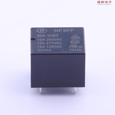 原装正品HF3FF-024-1HST[功率继电器 10A SPST-NO 24VDC]