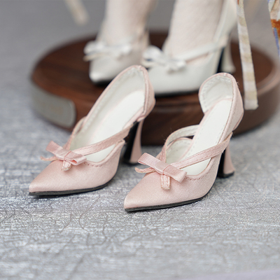 BJD娃鞋三分四分dfh高跟脚魔岛学院高跟脚高跟鞋娃鞋蝴蝶结 现货
