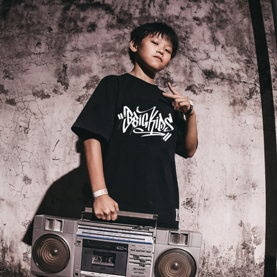 bboy宽松少儿童装重磅练舞服T恤