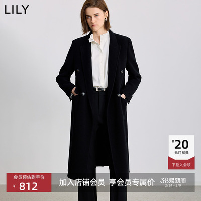 LILY轻量美丽诺羊毛双面呢大衣