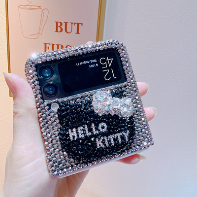 适用三星galaxyzflip6带钻黑色