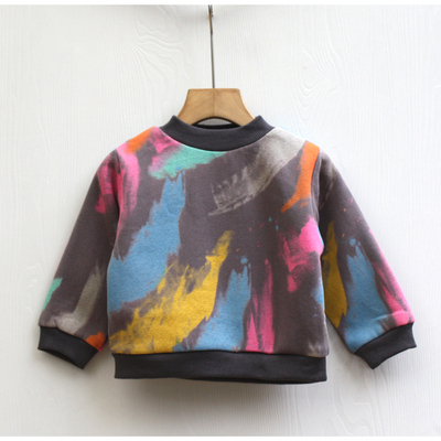 秋冬装品牌童装套头加绒卫衣