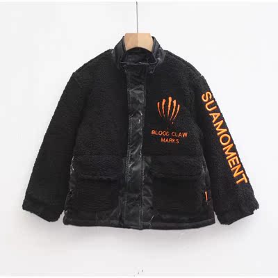 L-UA系列120/130冬装 品牌童装折扣/儿童中厚加绒休闲外套11207黑