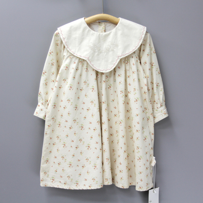 S子cao家100春秋 品牌折扣童装/女童纯棉长袖连衣裙28303粉