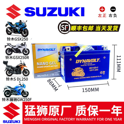 铃木250豪爵300电瓶猛狮公司直发