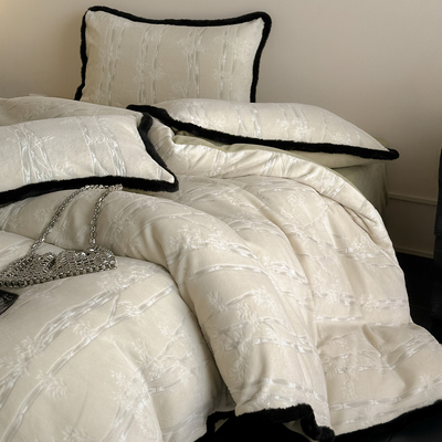 竹影秋声︱冬季牛奶绒四件套