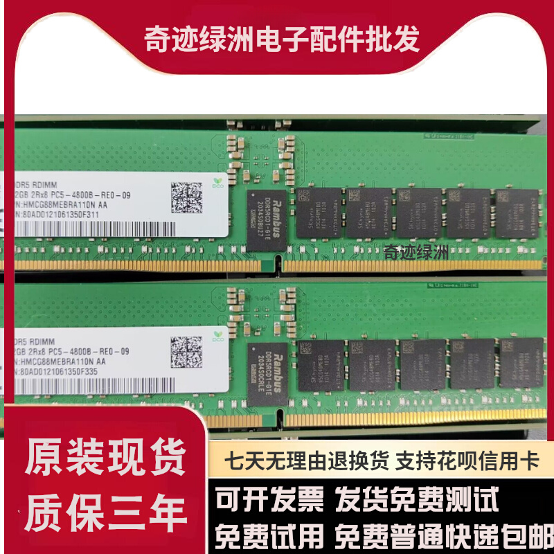 SK/海力士 DDR5 32G PC5-4800B ECC REG RDIMM HMCG88MEBRA174N_虎窝淘