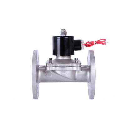 不锈钢法兰电磁阀 水阀 气阀 1寸2W-25BF 电压AC220V DC24V等现货