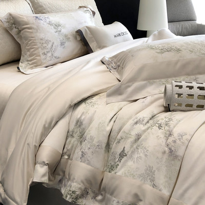 法国LITT轻奢高精密140S天丝棉四件套2026新款A类秋冬季磨毛床单