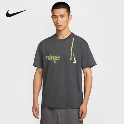 Nike耐克短袖男新款秋季新款休闲运动圆领透气印花T恤HQ9263-060