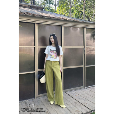 Di-sui天丝苎麻阔腿长裤春夏